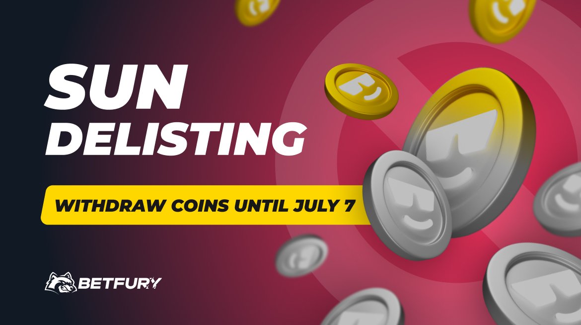 Delisting of SUN token from BetFury