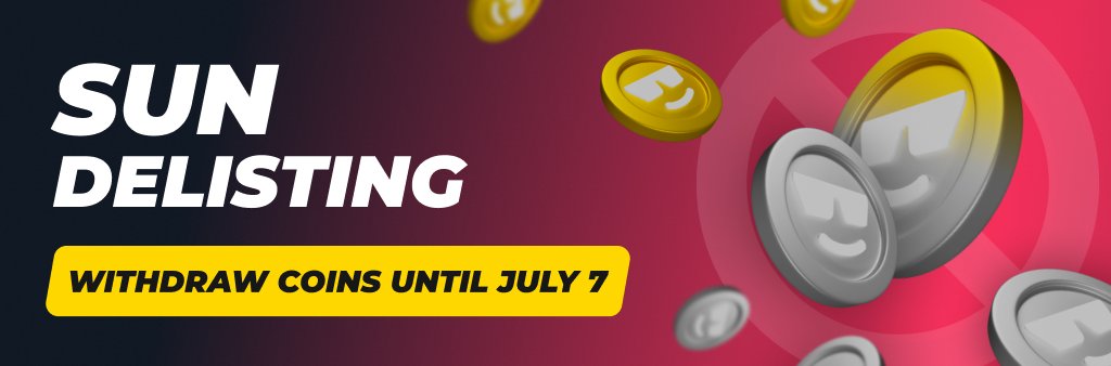Delisting of SUN token from BetFury